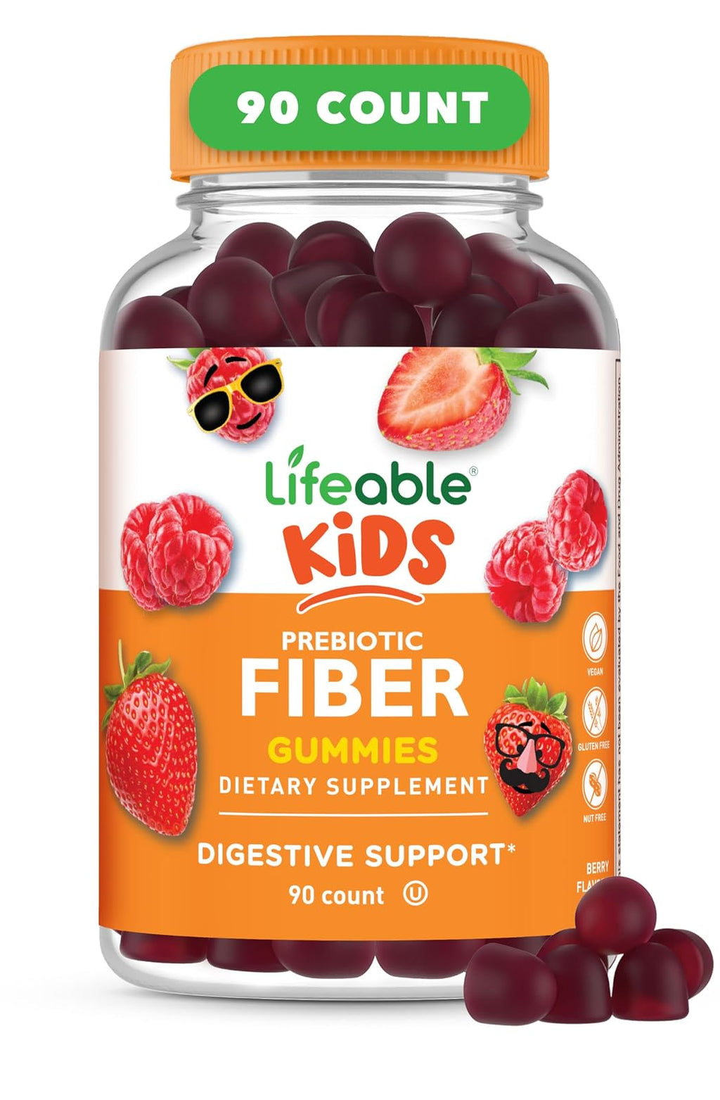 Lifeable kids gummies for digestive health