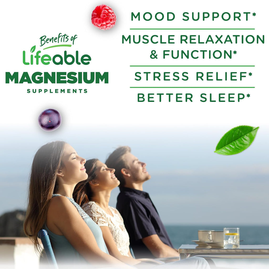 Lifeable magnesium gummies for muscle recovery