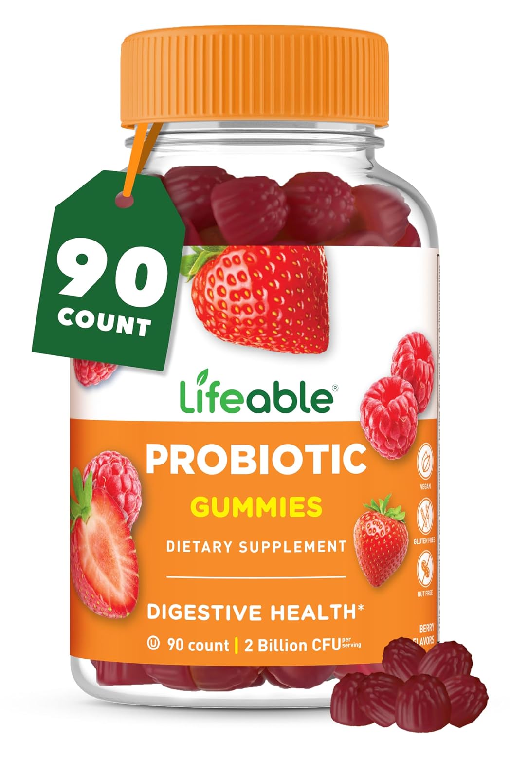 Lifeable probiotic gummies for digestive health