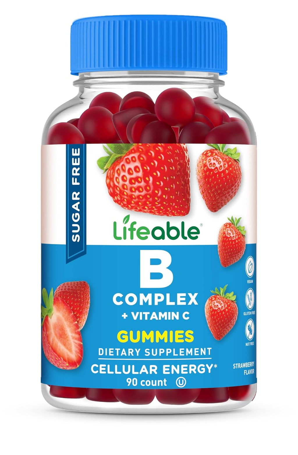 Lifeable vitamin b complex gummies for energy