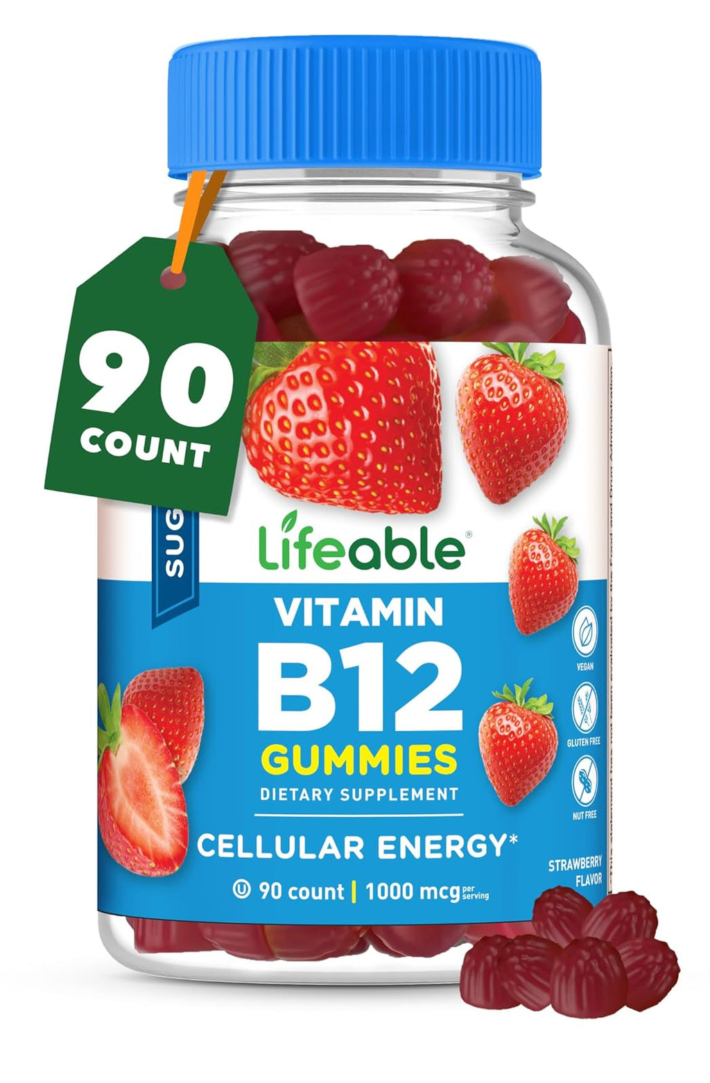 Lifeable vitamin B12 gummies for energy