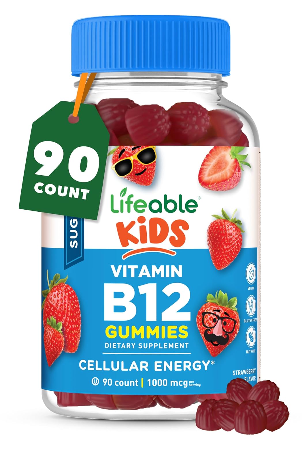 Lifeable vitamin B12 gummies for energy