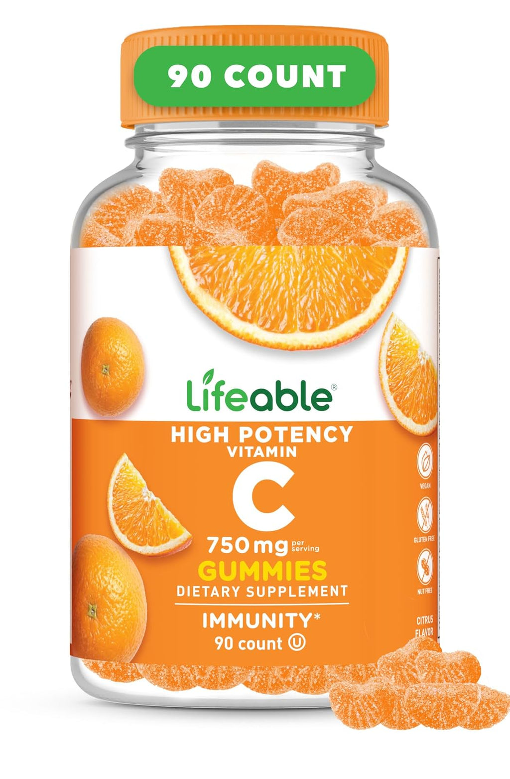 Lifeable vitamin C gummy supplements