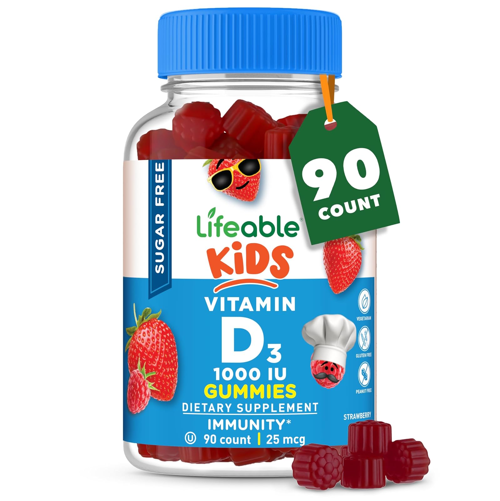 Lifeable vitamin D gummies for immunity