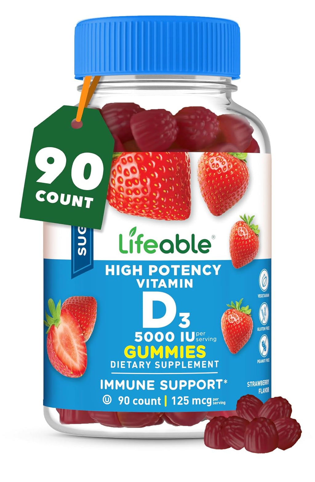 Lifeable vitamin D gummy supplements