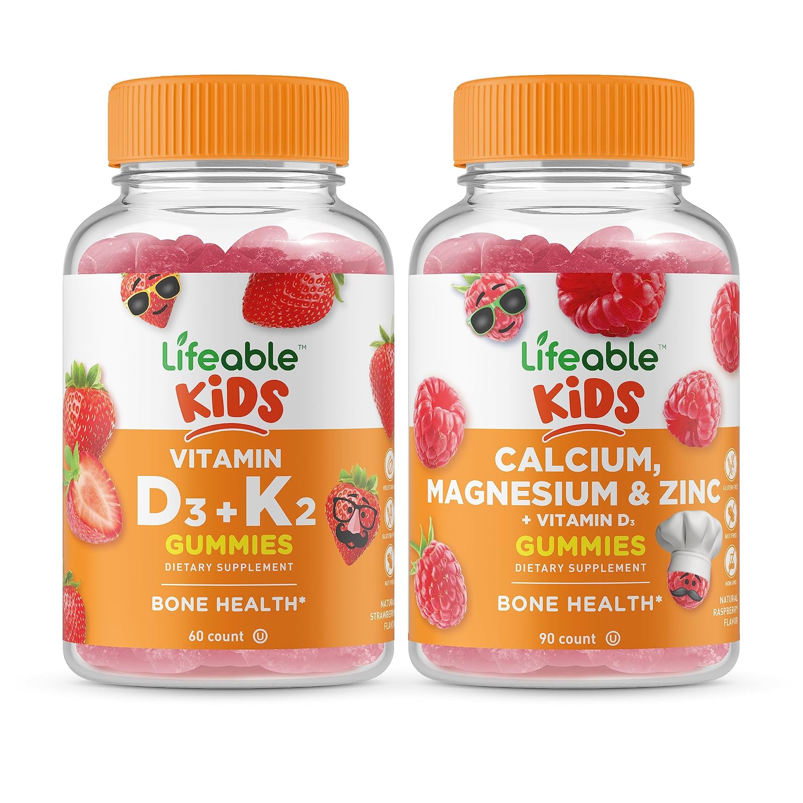 Lifeable Vitamin D3 K2 gummies for kids