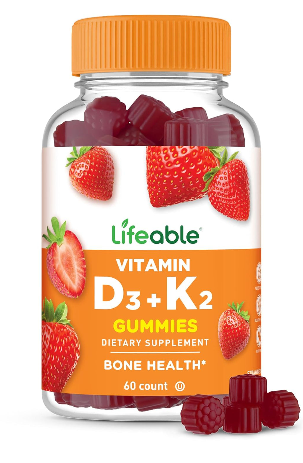 Lifeable vitamin D3 K2 gummies