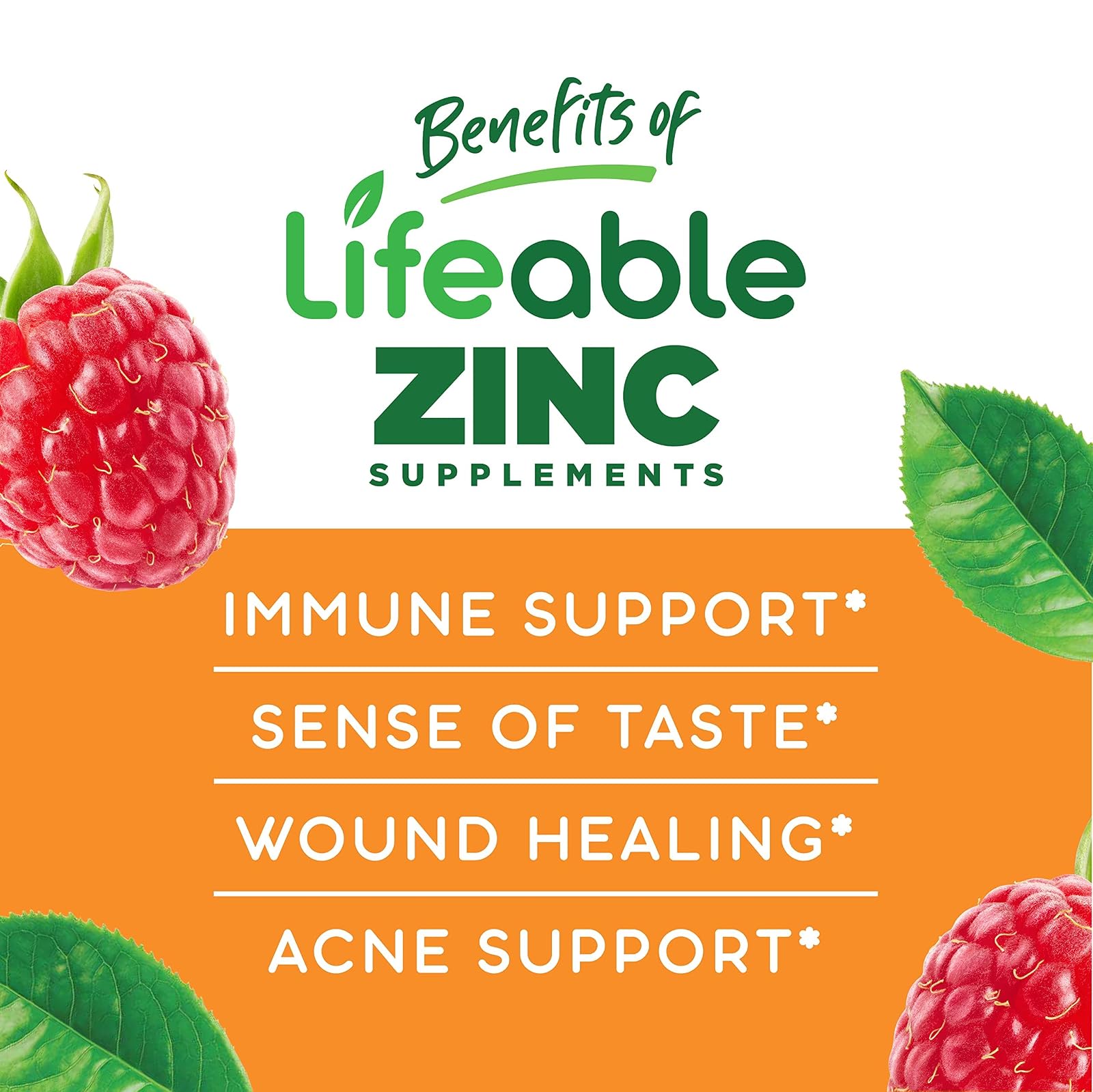 Lifeable Zinc gummies for daily wellness