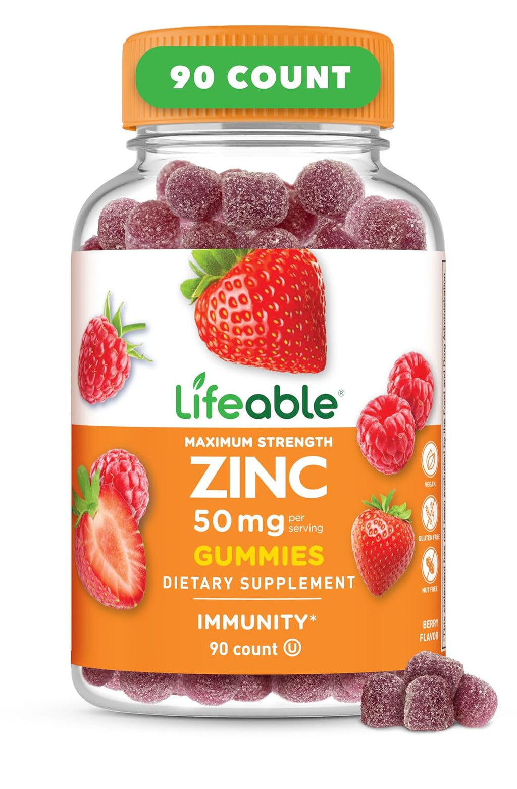 Lifeable zinc gummies for immunity