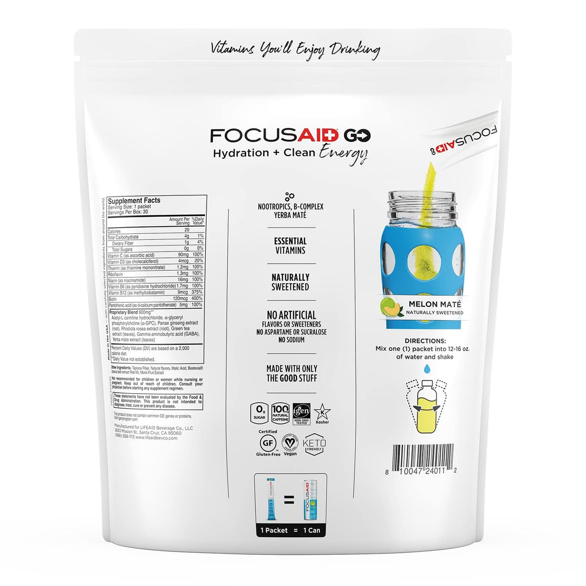 LIFEAID FOCUSAID for workout motivation