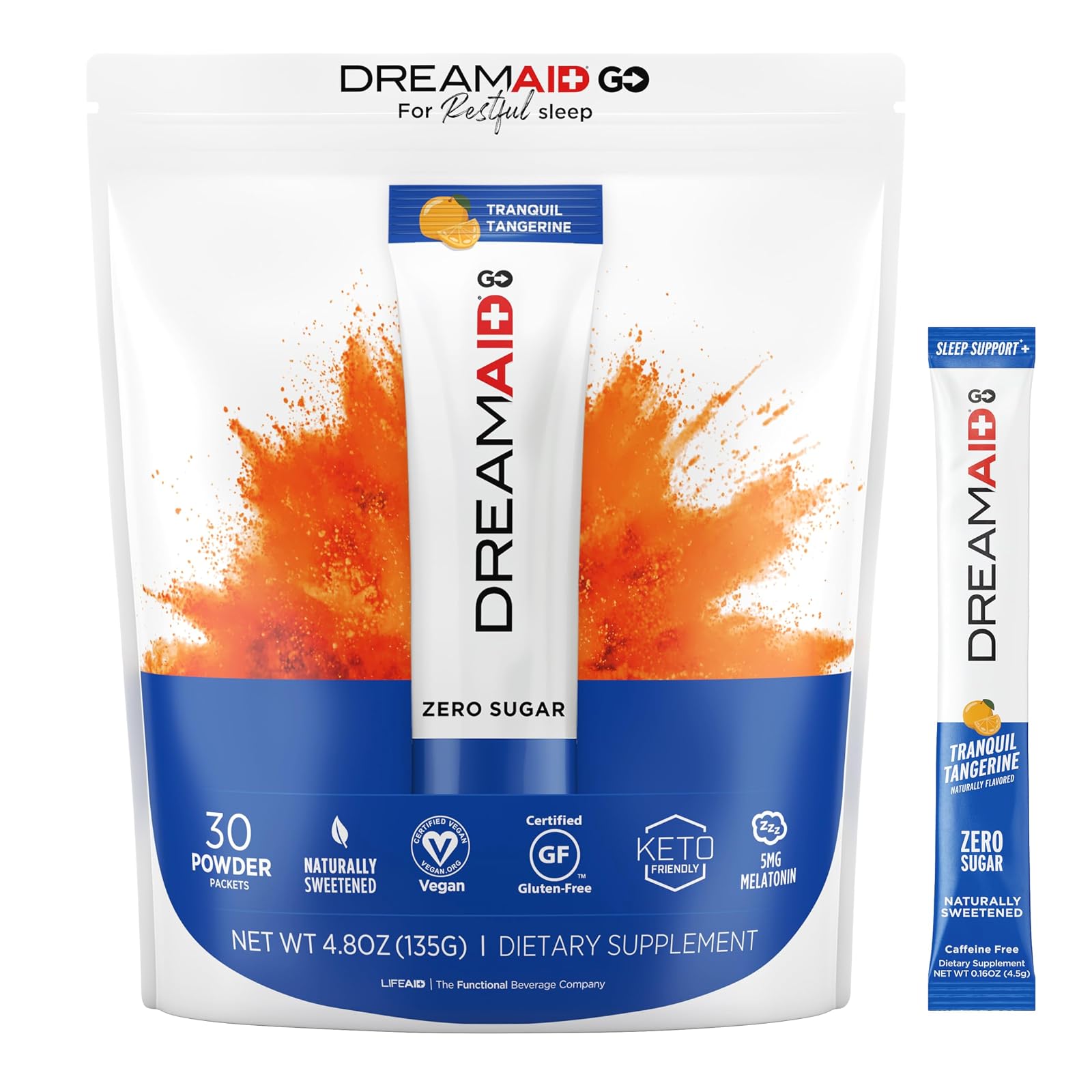 LIFEAID melatonin sleep aid packets