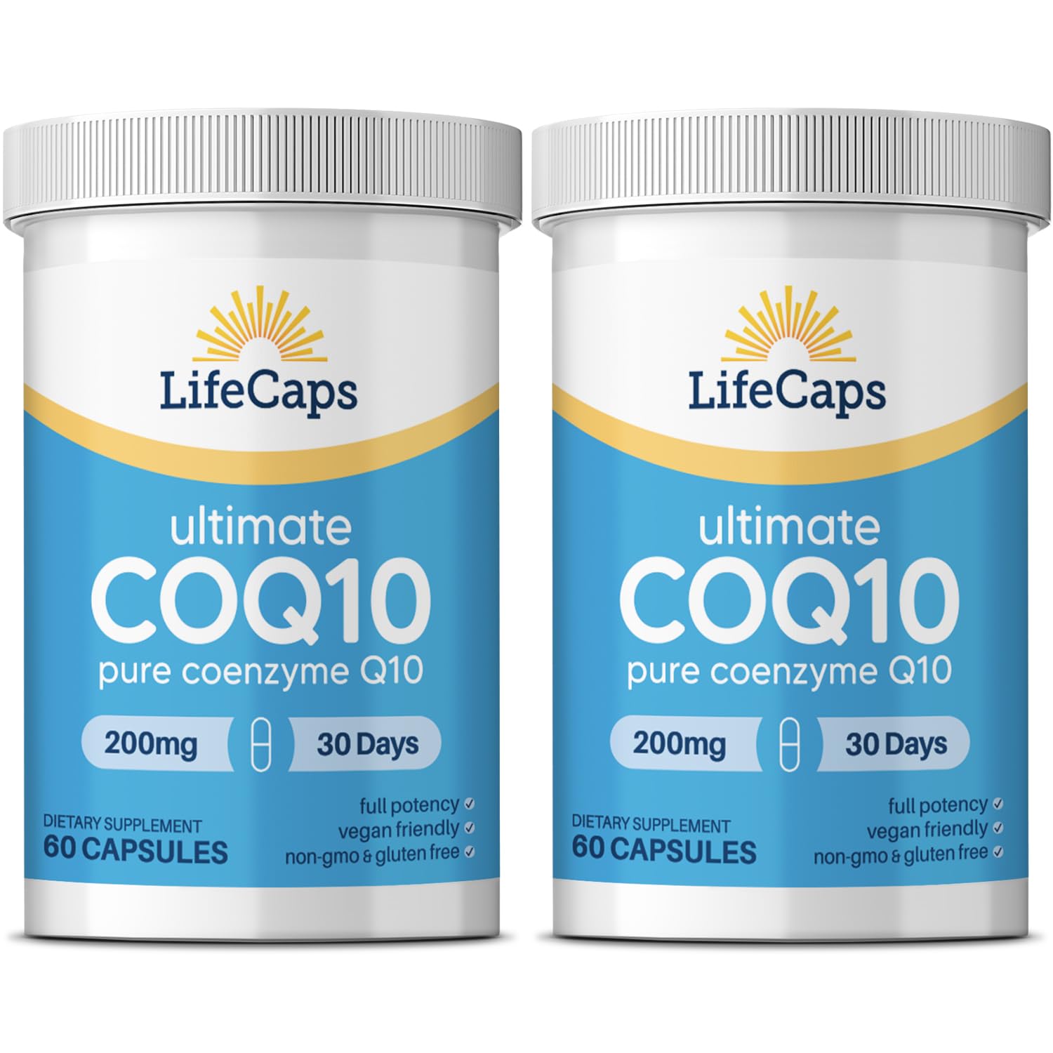 LifeCaps CoQ10 200 mg capsules for energy