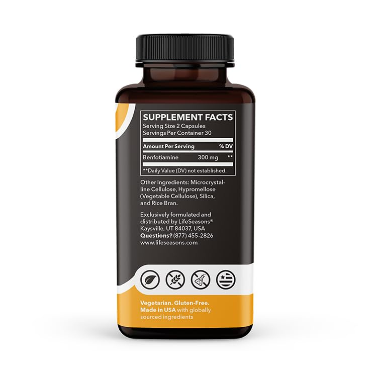 LifeSeasons benfotiamine capsule features