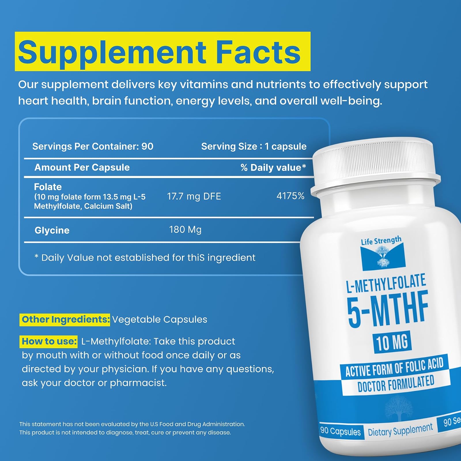 LifeStrength folate supplement for mood support