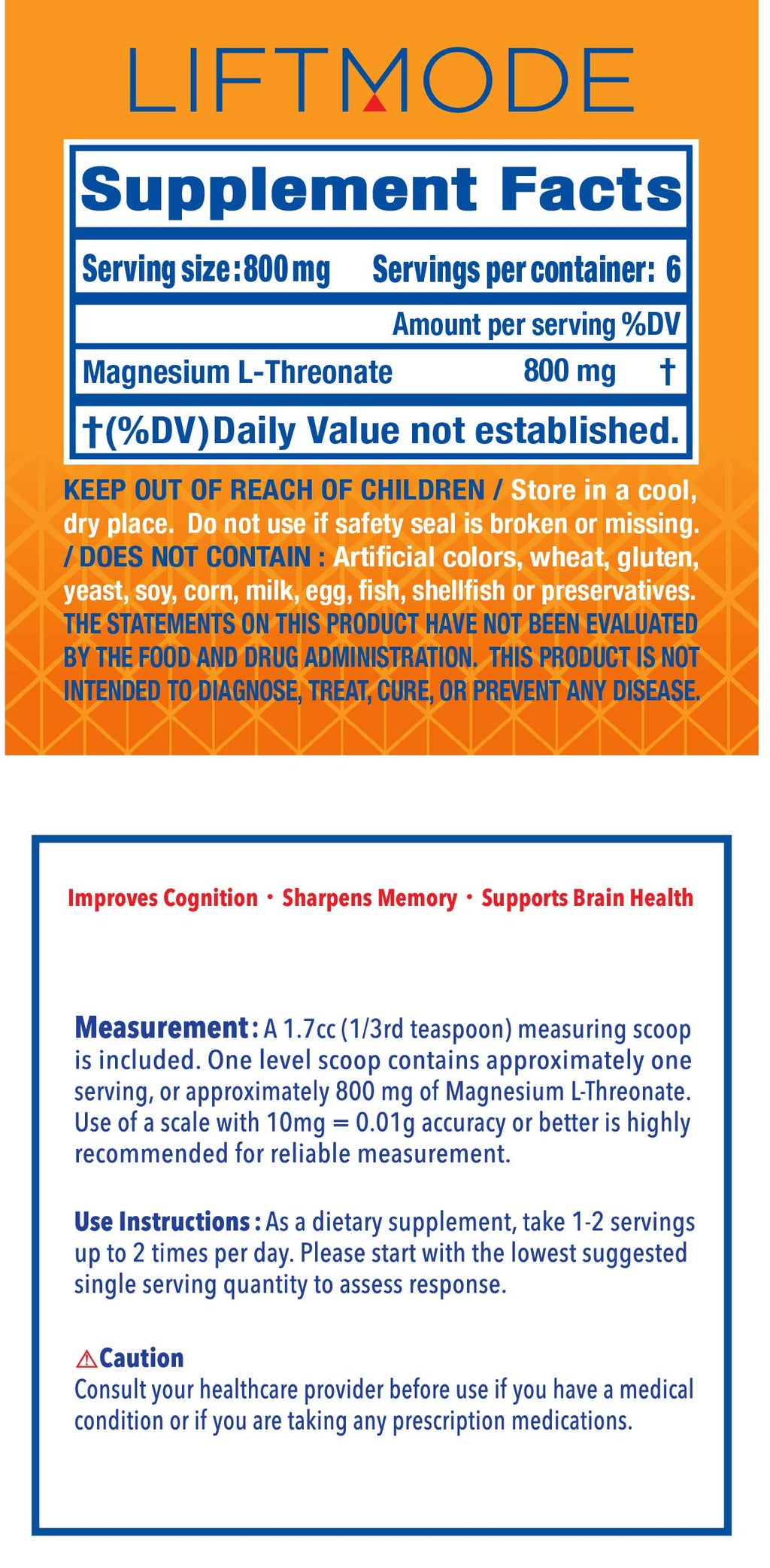 LiftMode magnesium L-Threonate benefits