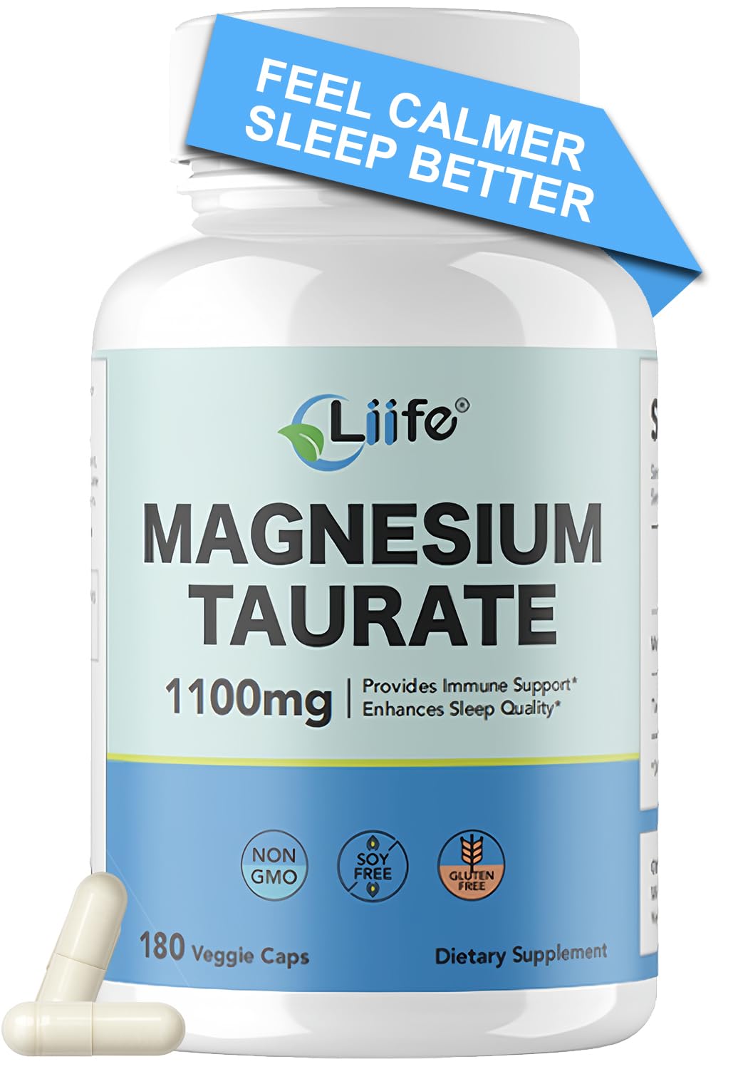 LIIFE Magnesium Taurate vegetarian capsules