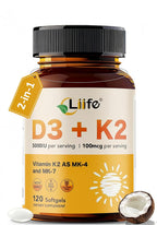 LIIFE Vitamin D3 K2 softgels
