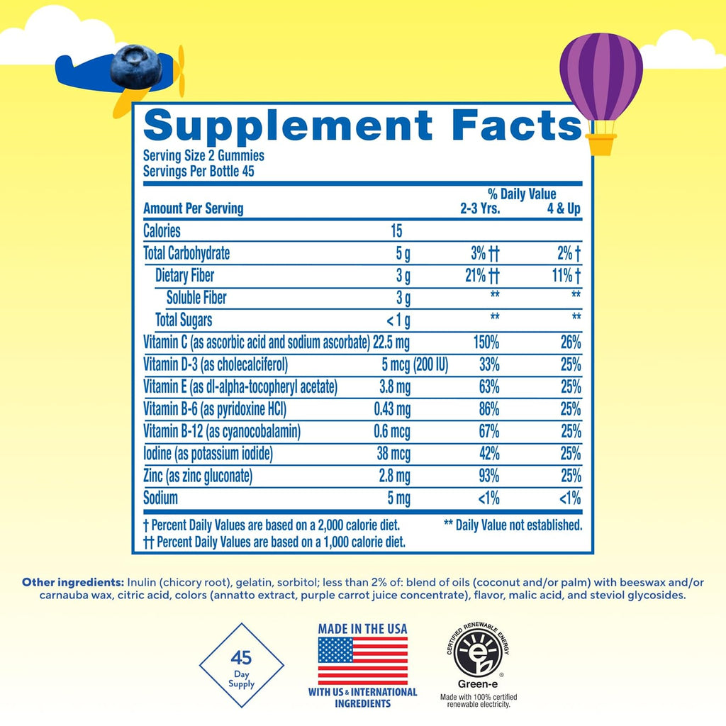 Lil Critters multivitamin fiber benefits