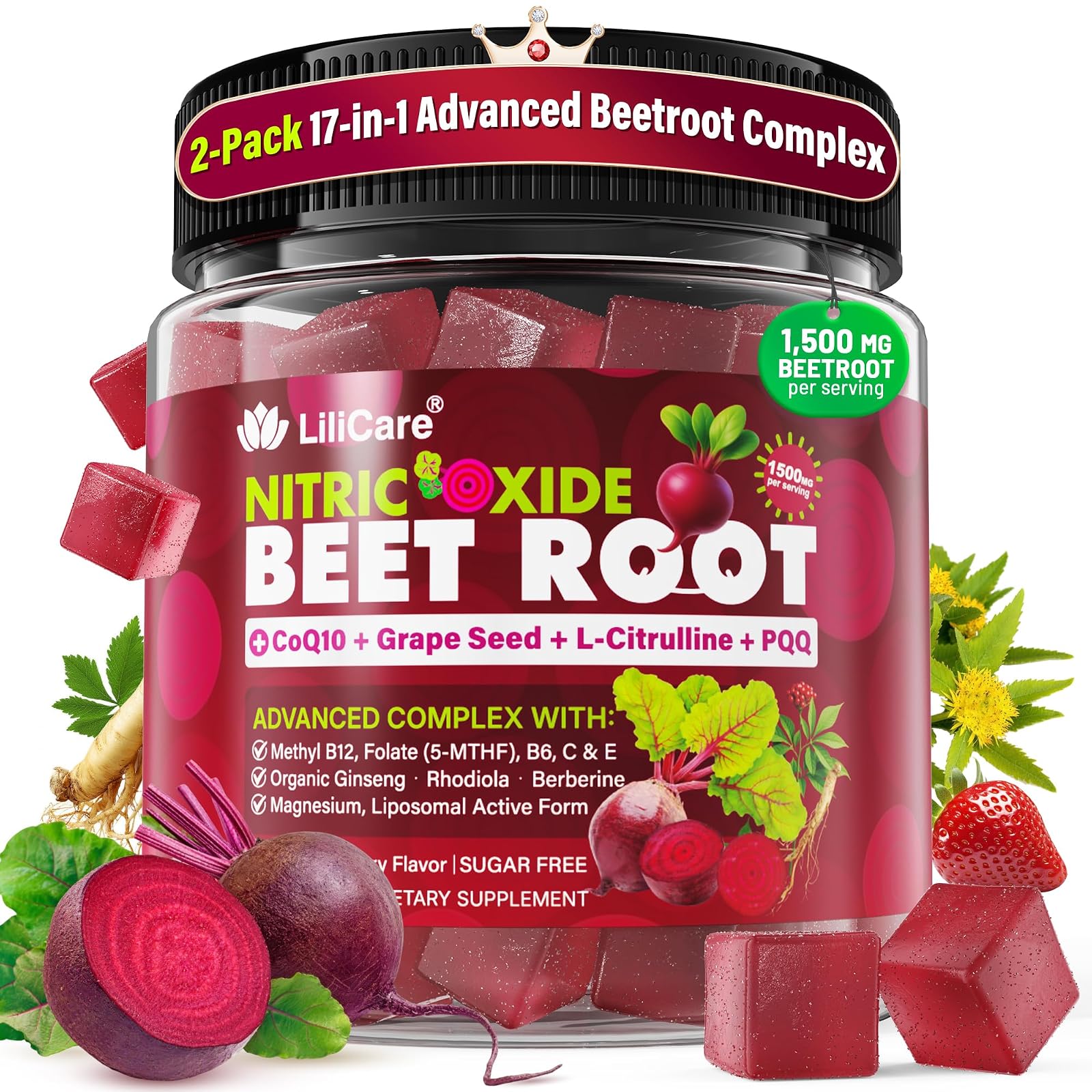 LILICARE beet root gummies for energy