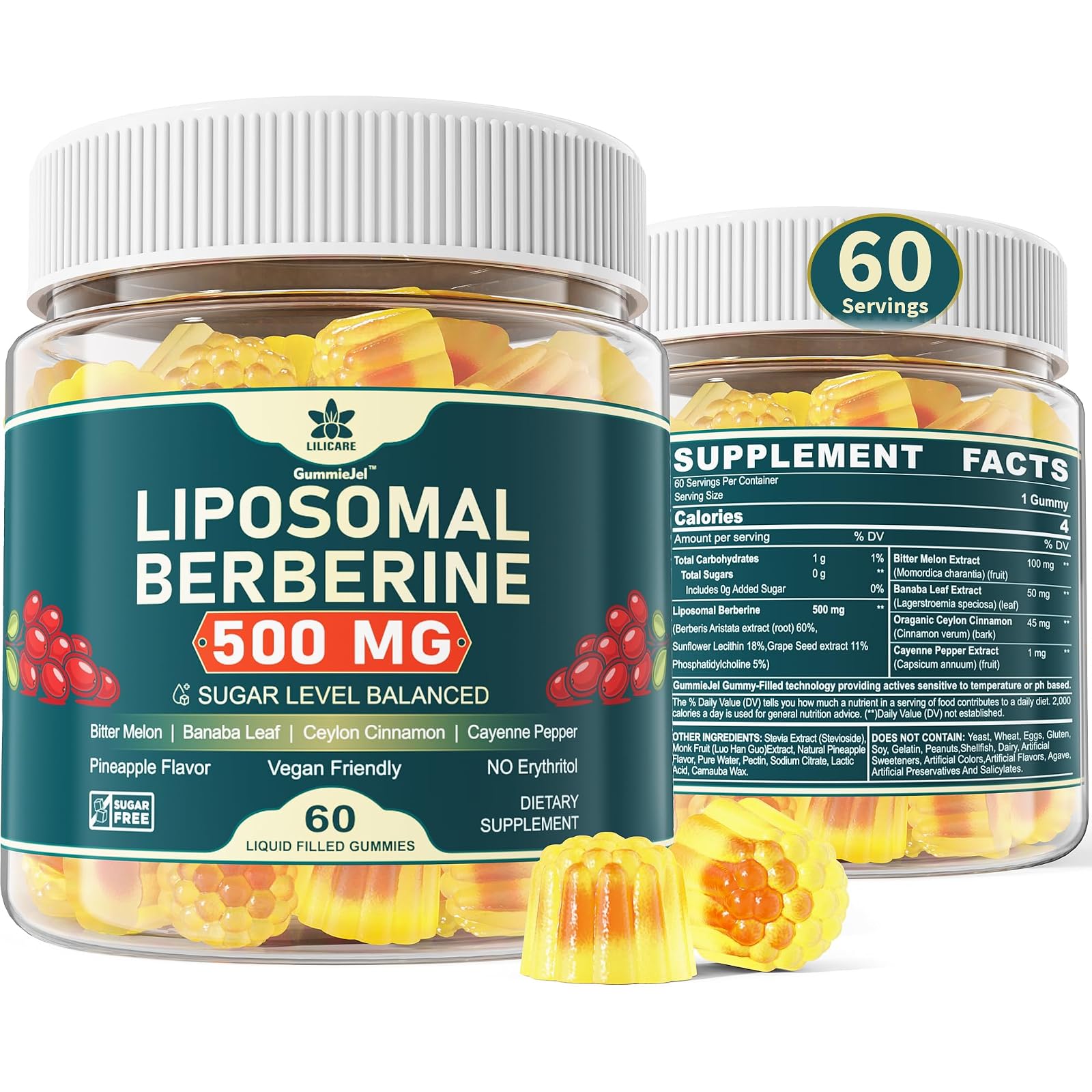 Lilicare berberine gummies for gut health
