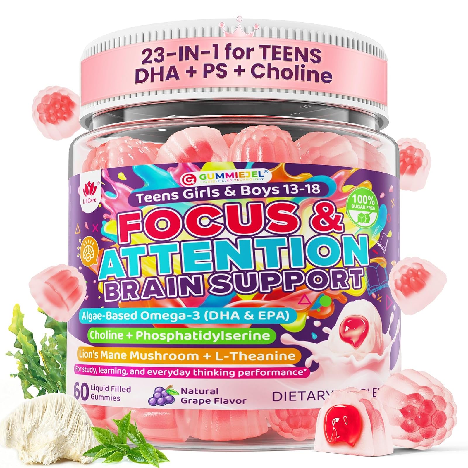 LILICARE Teen Brain Focus Gummies