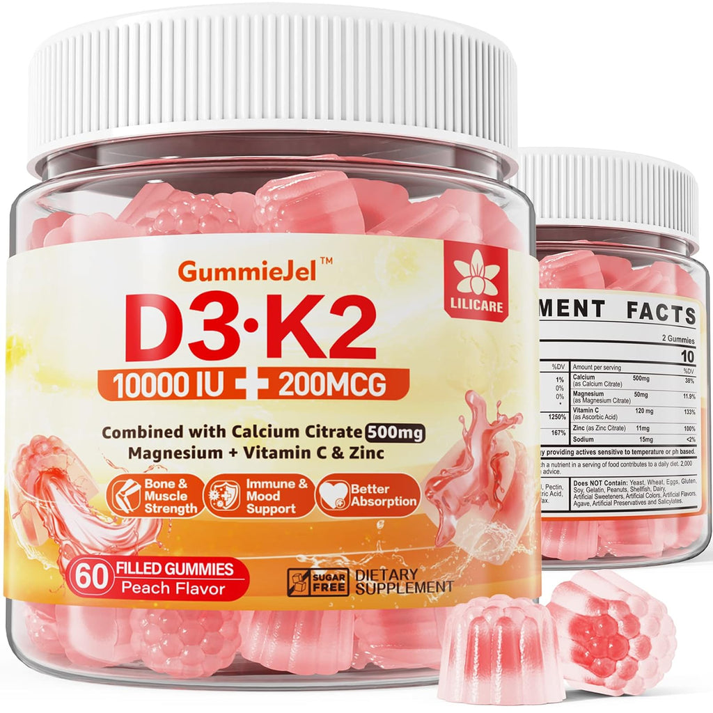 LILICARE Vitamin D3 K2 gummies for bone health