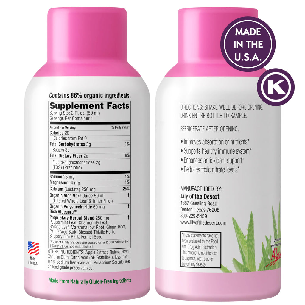 Lily aloe vera juice pack