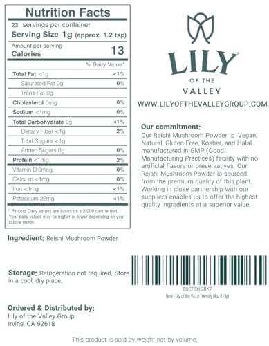 Lily Reishi mushrooms for vegan diets