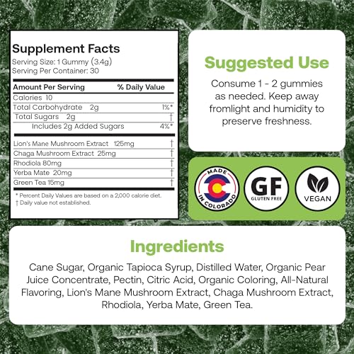 Lime flavour adaptogen gummies