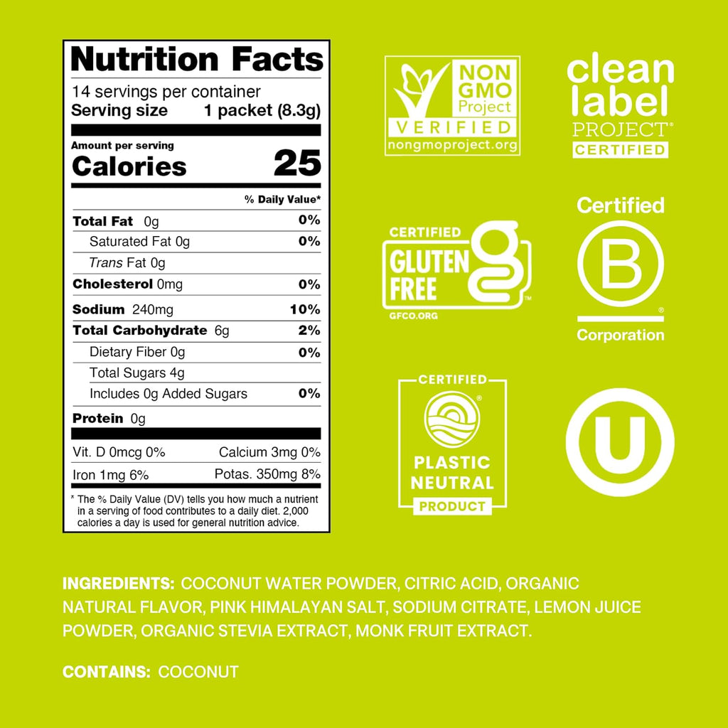 lime flavour electrolyte powder packets