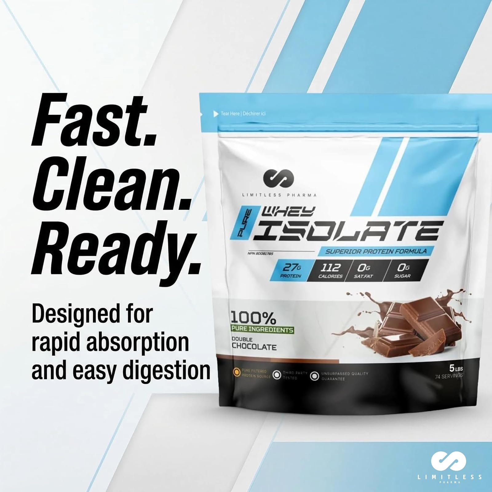 Limitless Pharma whey protein supplement