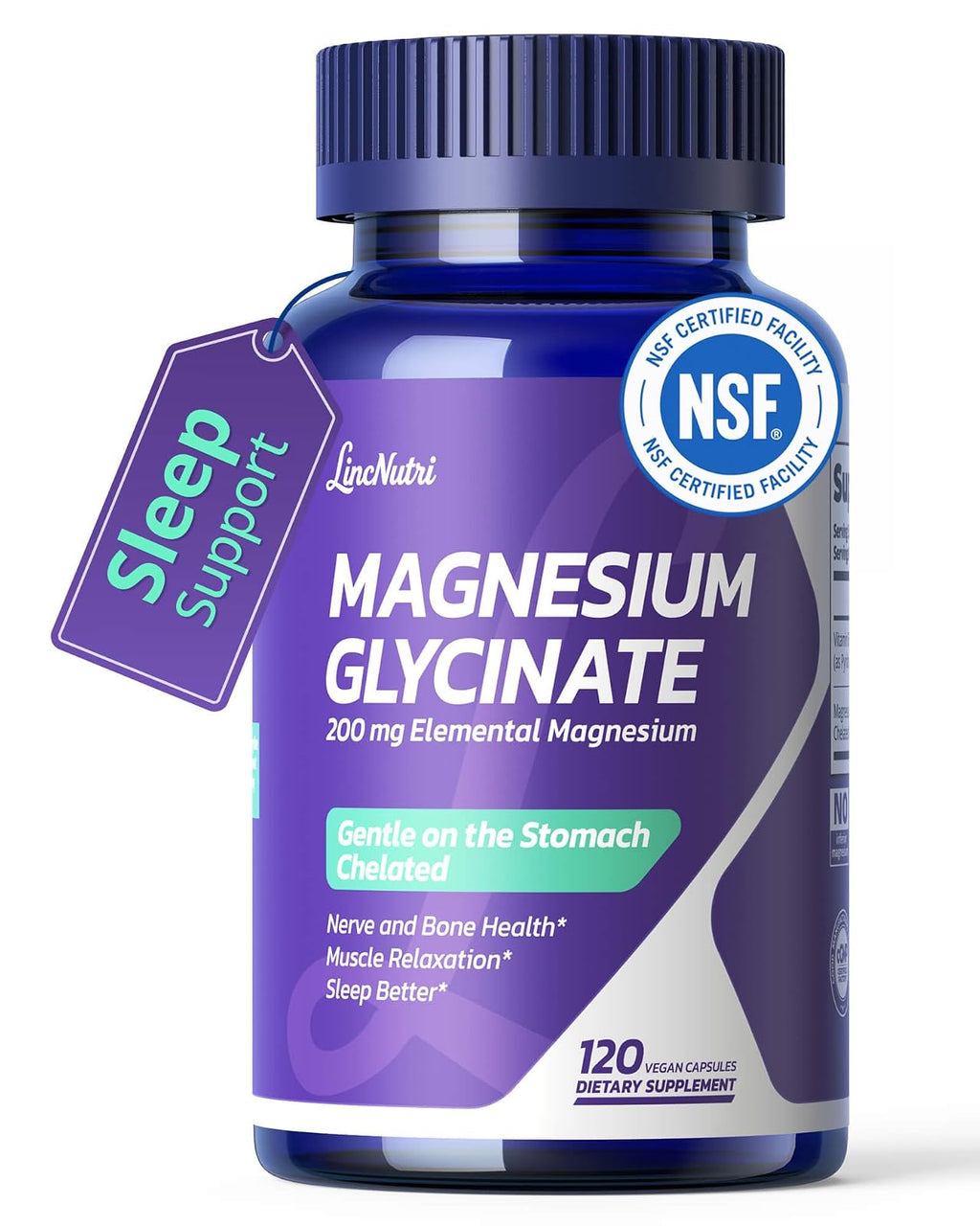 LincNutri chelated magnesium glycinate capsules