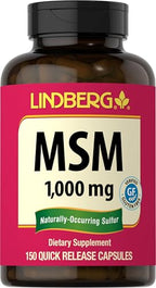 Lindberg MSM 1000 mg capsules for joint health