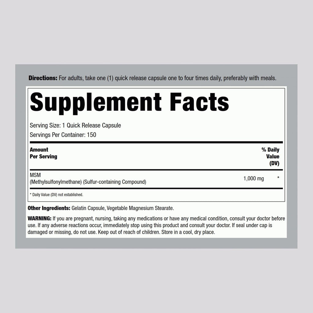 Lindberg MSM supports healthy cartilage