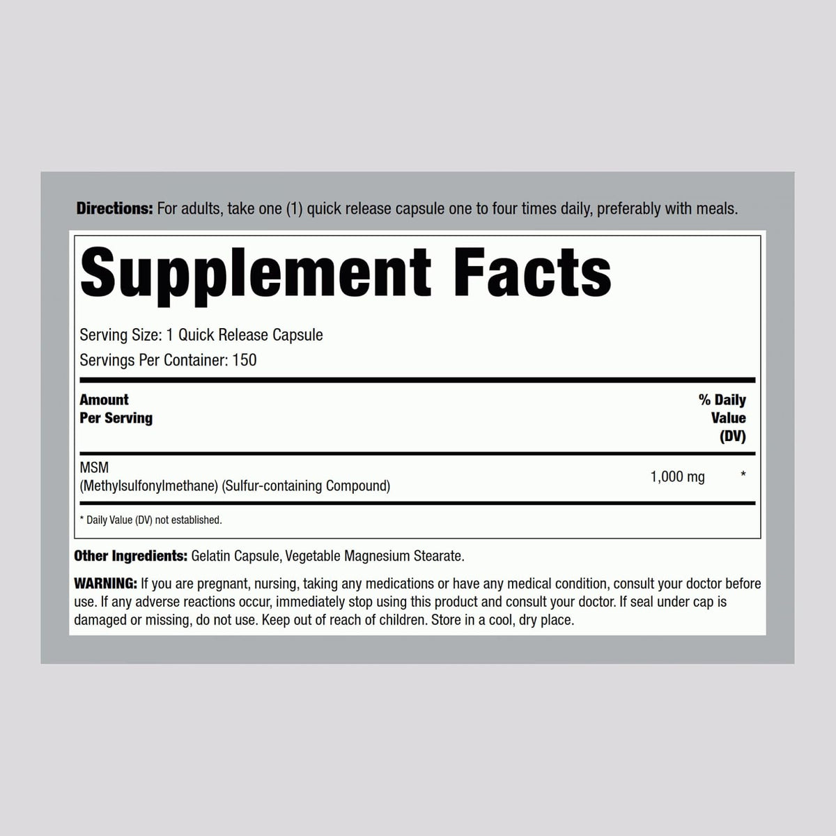 Lindberg MSM supports healthy cartilage