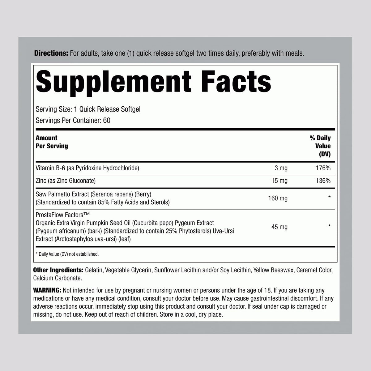 Lindberg saw palmetto softgels for men