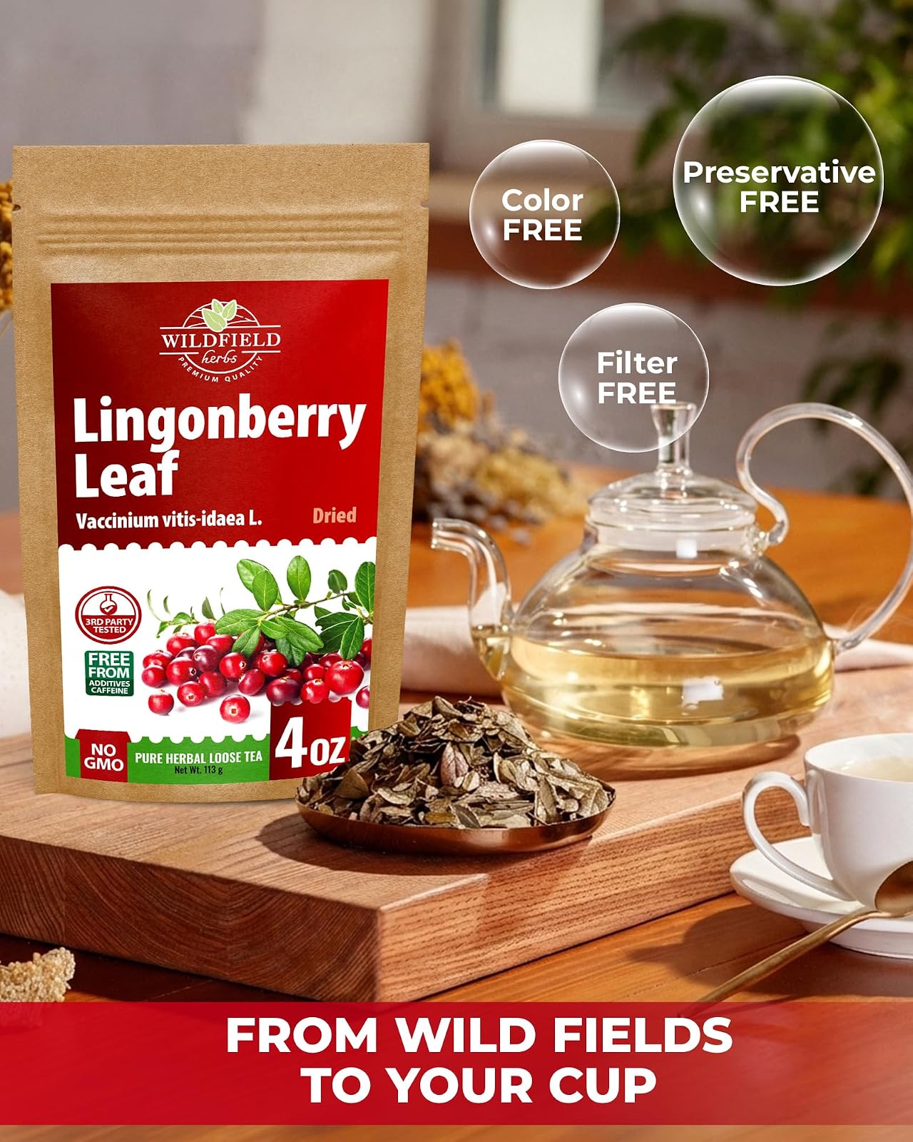 Lingonberry leaves for digestive health