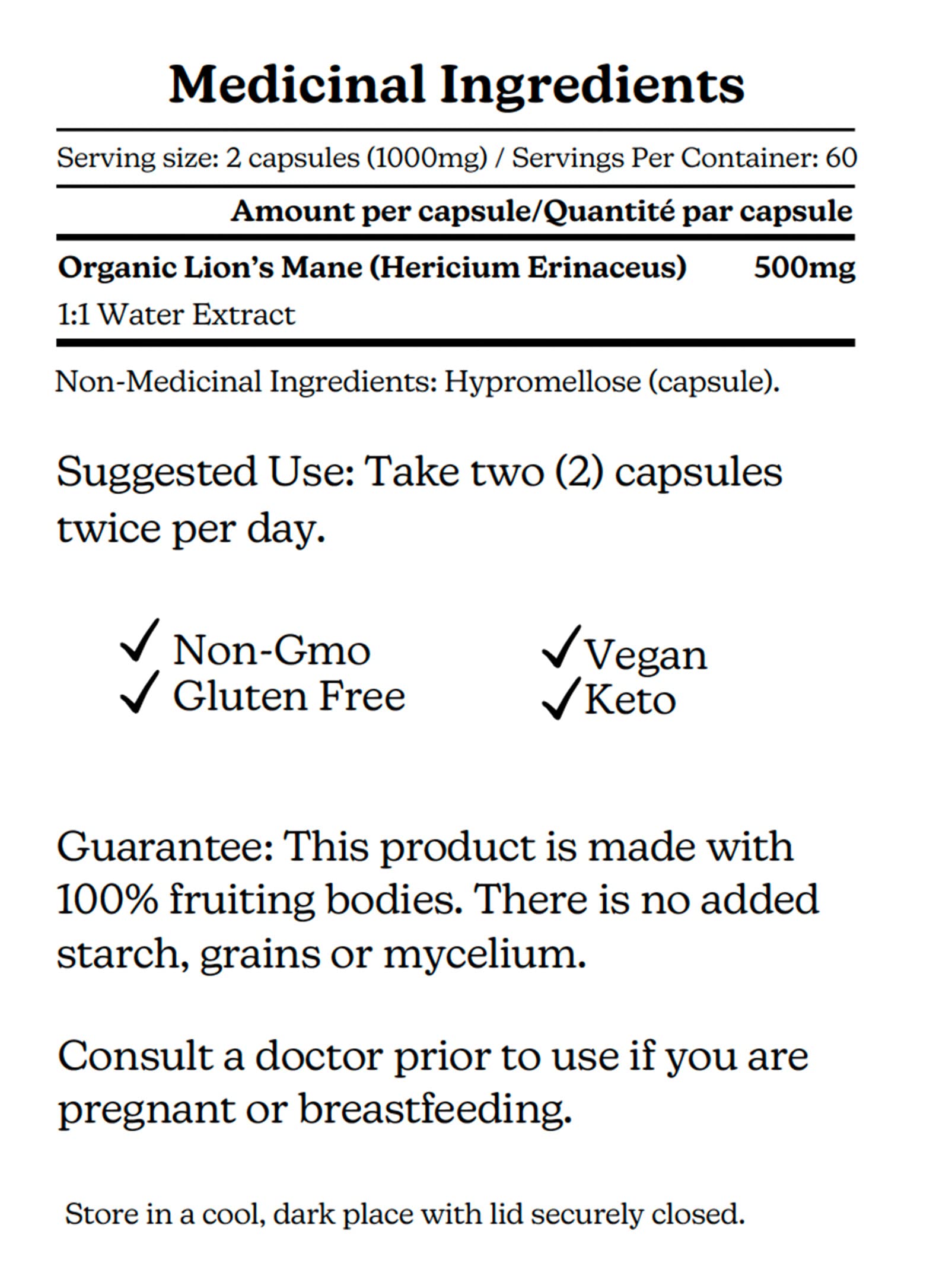 Lion's Mane capsules for cognitive health