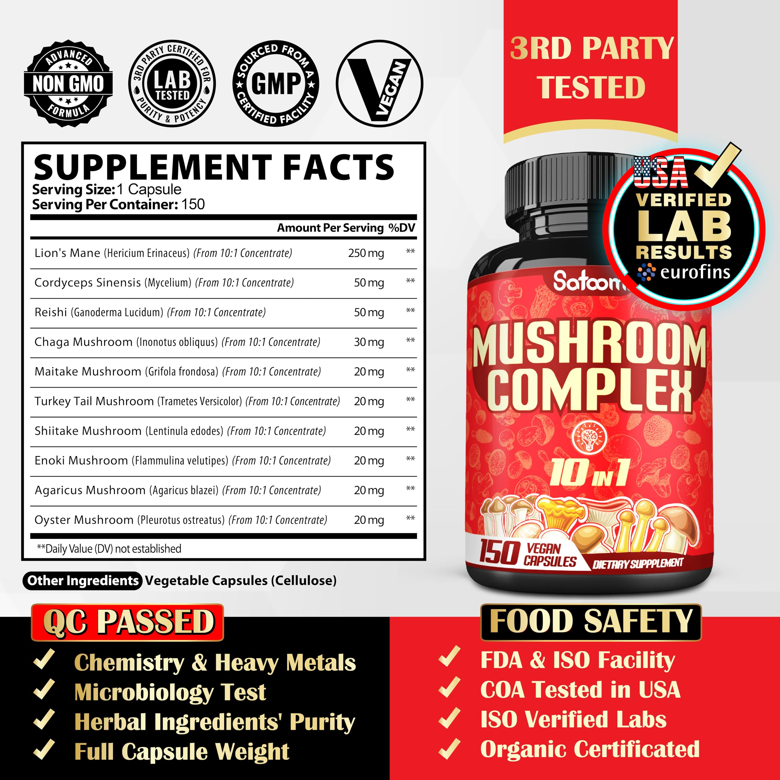 Lion's Mane capsules for cognitive support