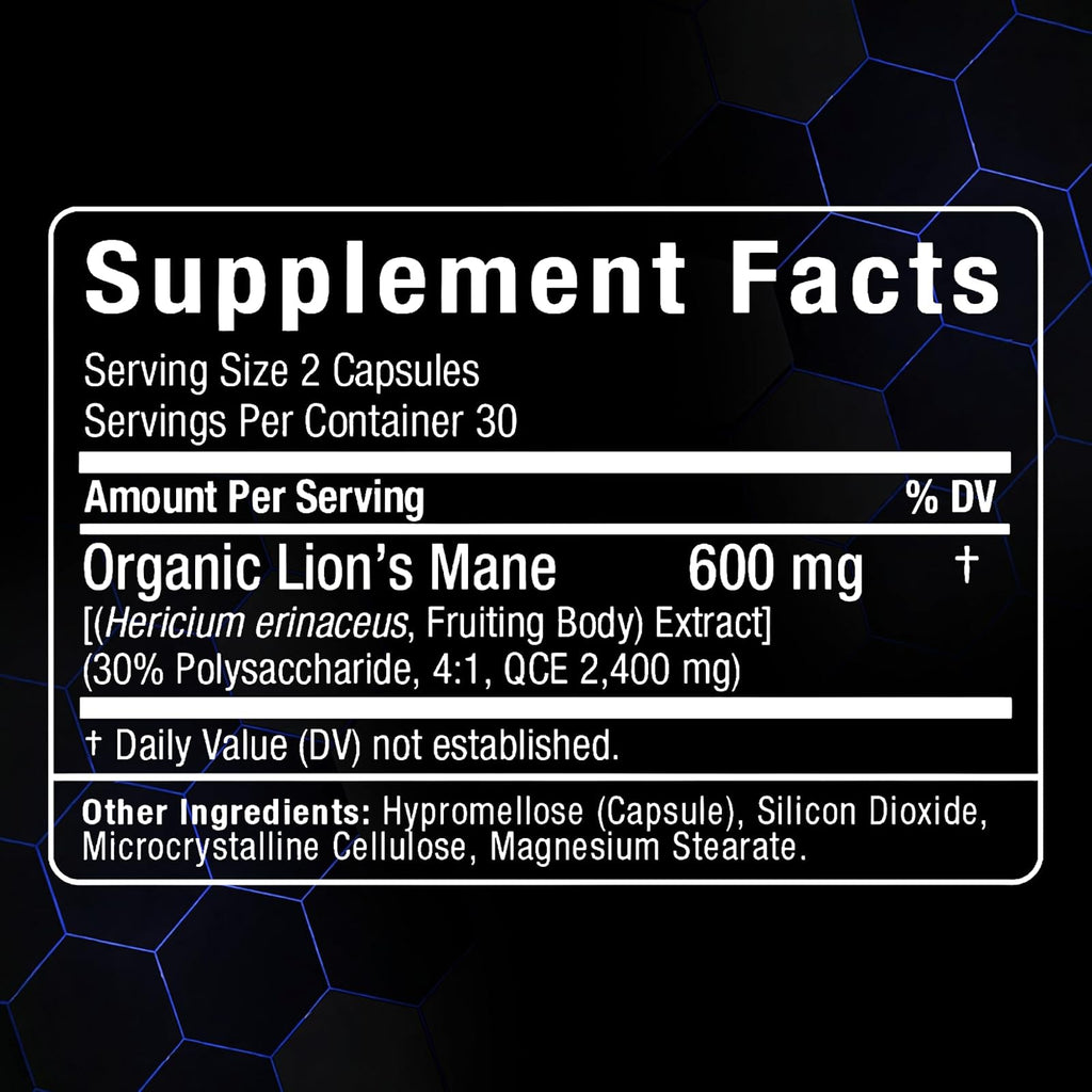 Lion's Mane capsules for daily wellness