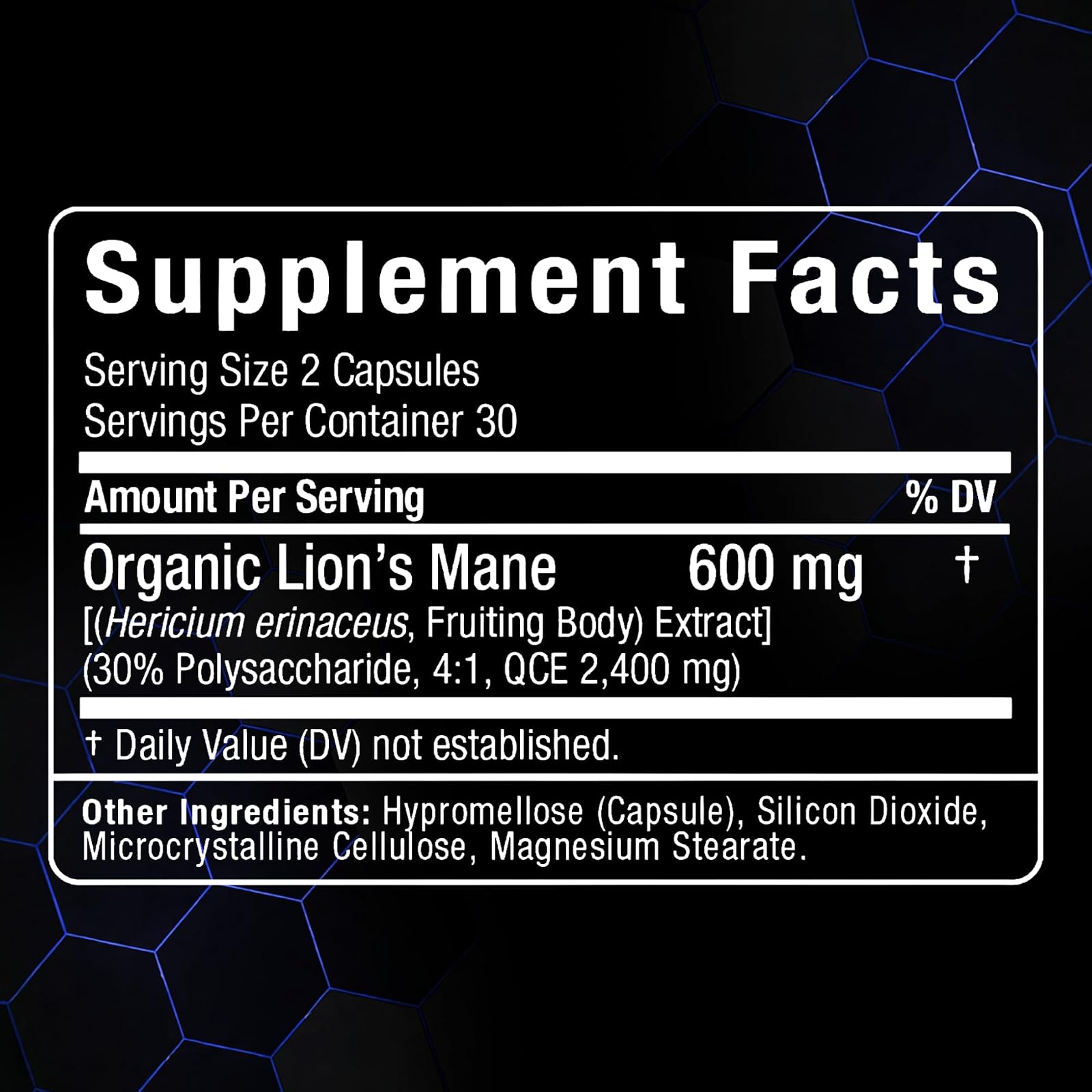 Lion's Mane capsules for daily wellness