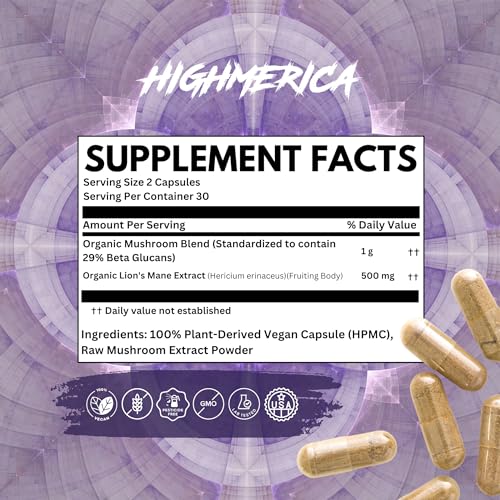 Lion's Mane capsules for mental clarity