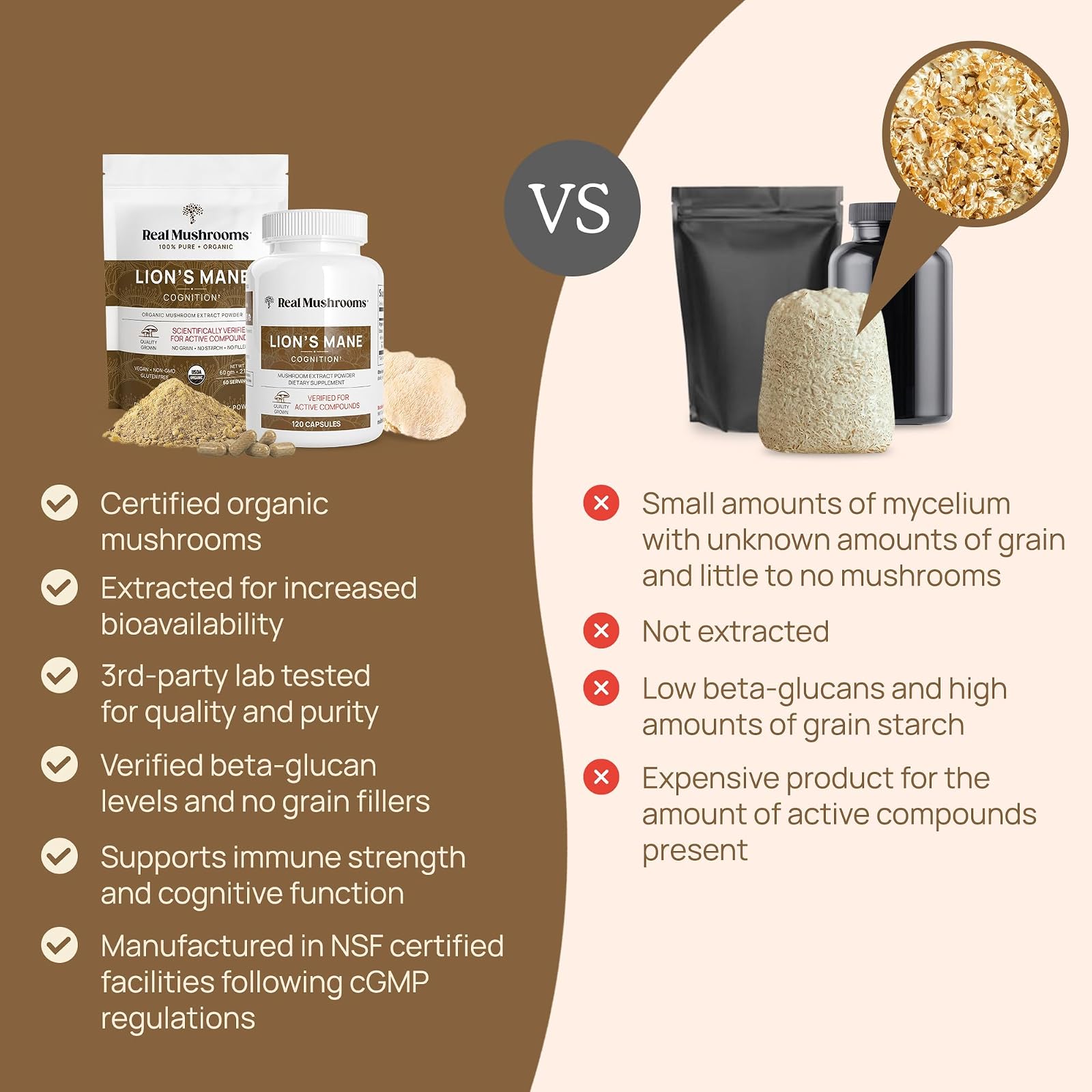 Lion's Mane capsules for mental clarity