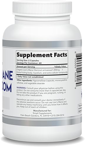 Lion's Mane capsules for mental vitality