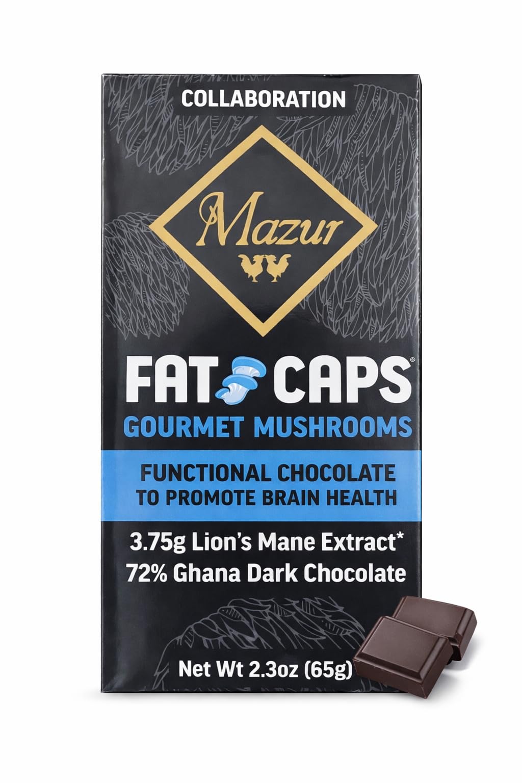 Lion's Mane chocolate bar for brain health