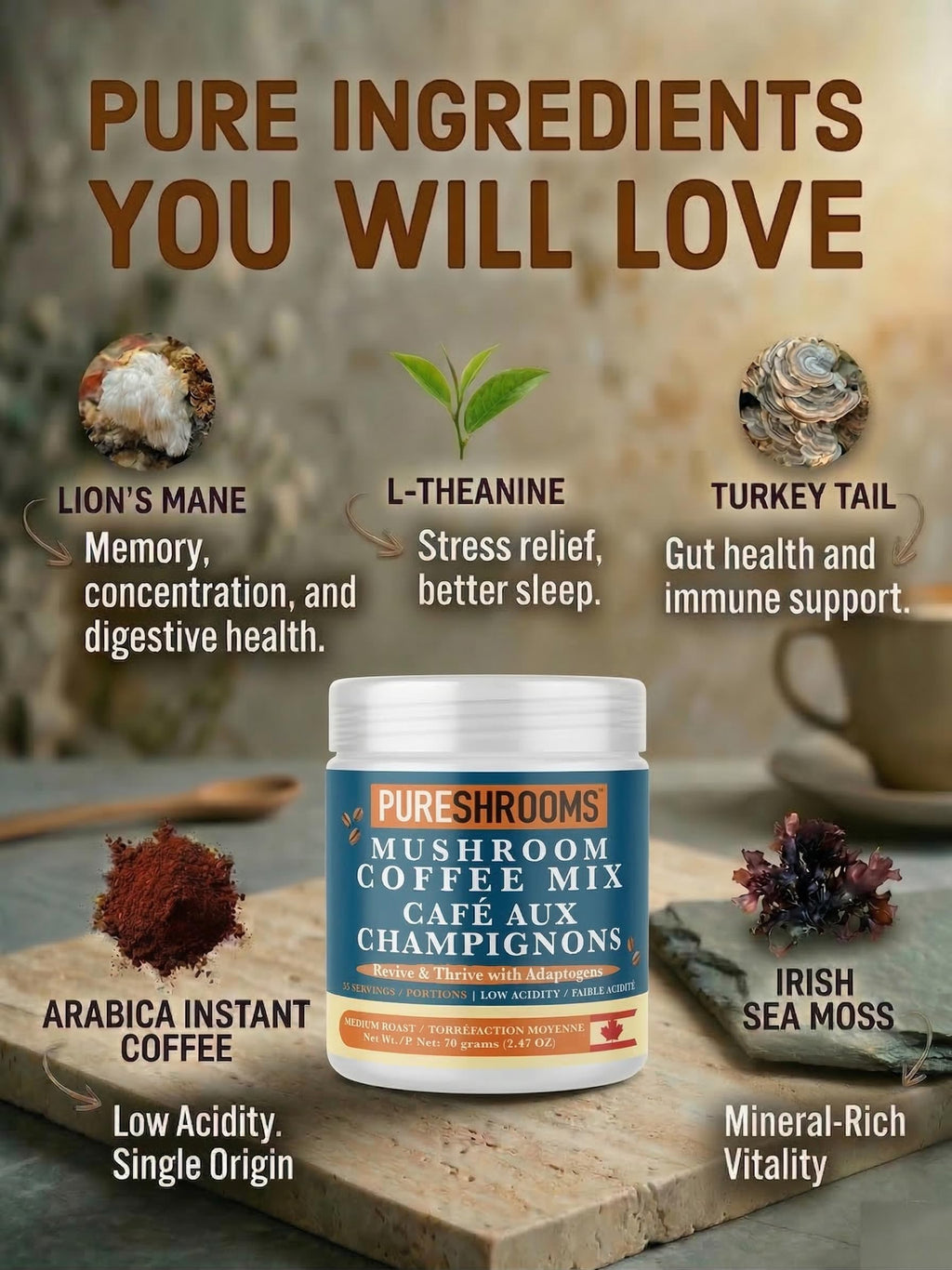 Lion's Mane coffee for cognitive support