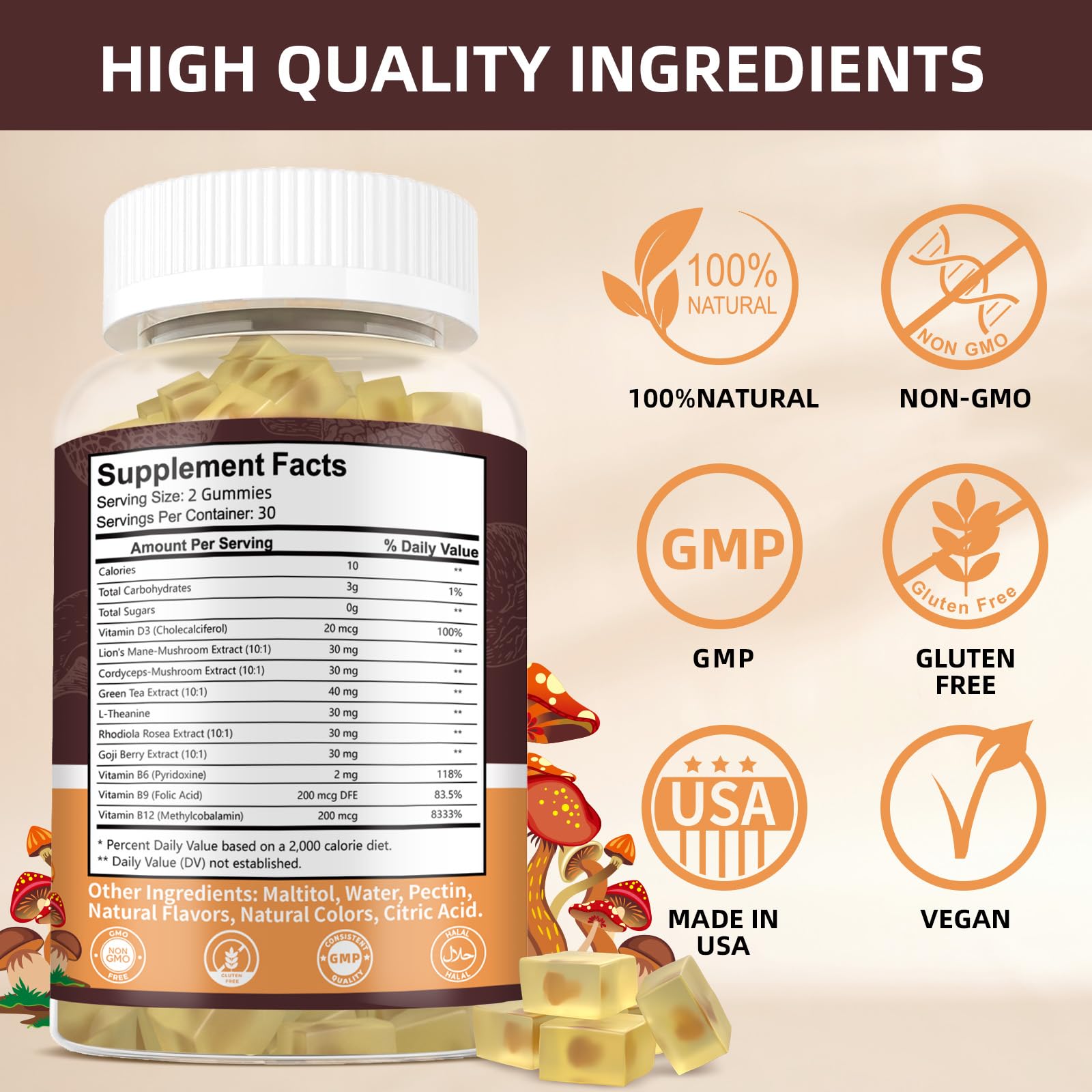 Lion's Mane gummies for mental clarity