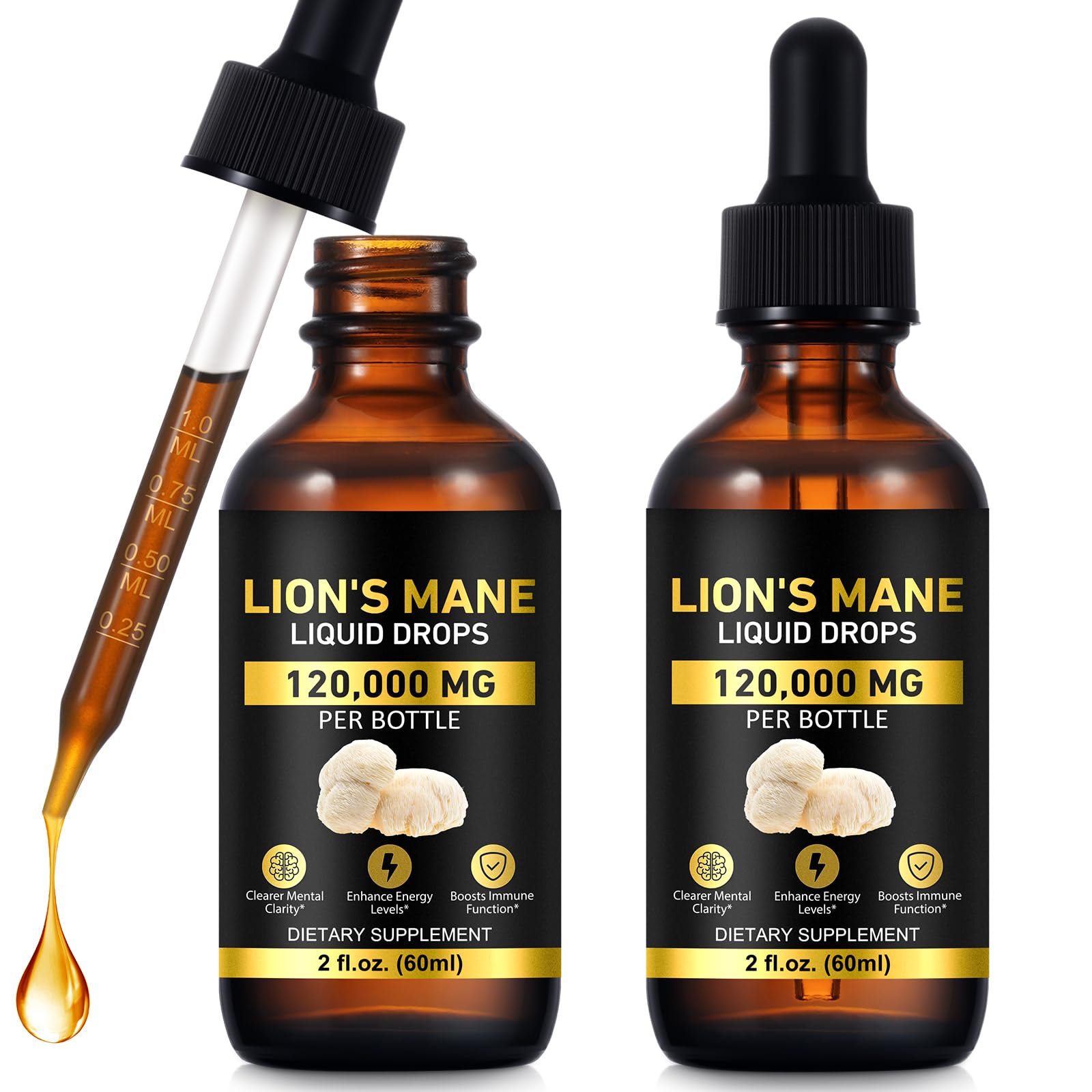 Lion's Mane liquid drops for focus