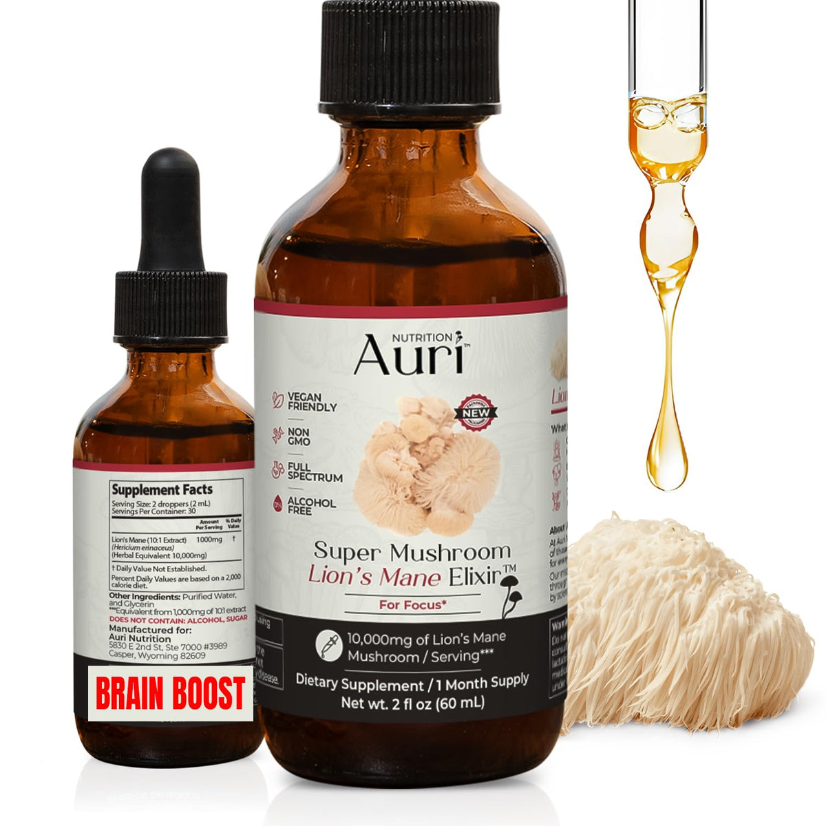 lion's mane liquid drops for focus