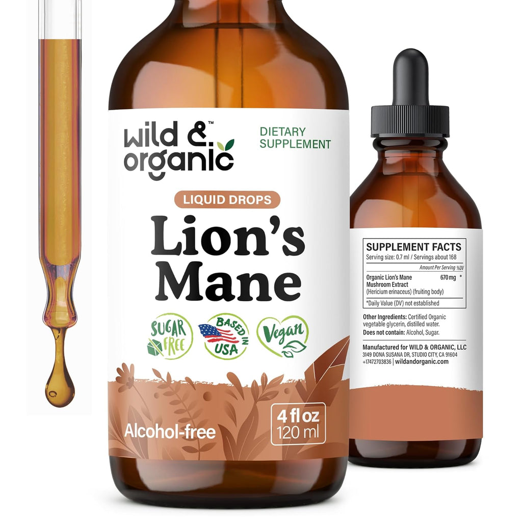 lion's mane liquid drops for wellness